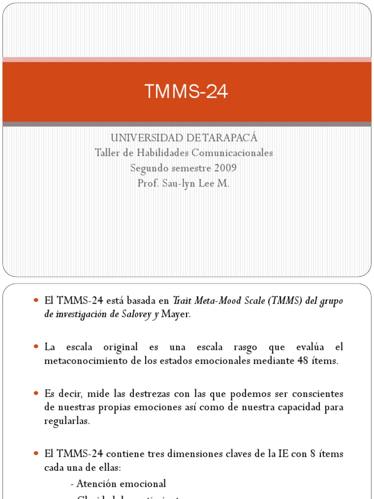 Interpretacion Tmms 24 | PDF