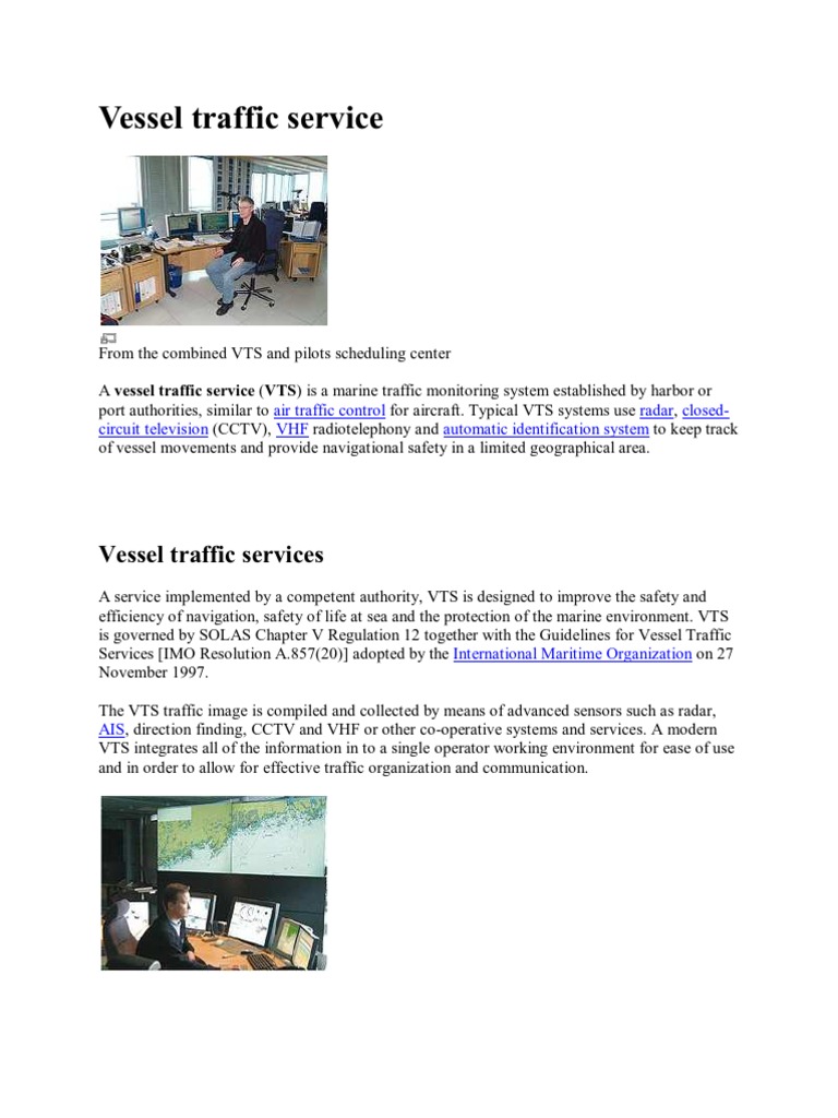 Vessel Traffic Services Overview | PDF | Transport | Business