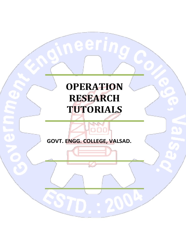 Operation Research | PDF | Inventory | Teaching Mathematics