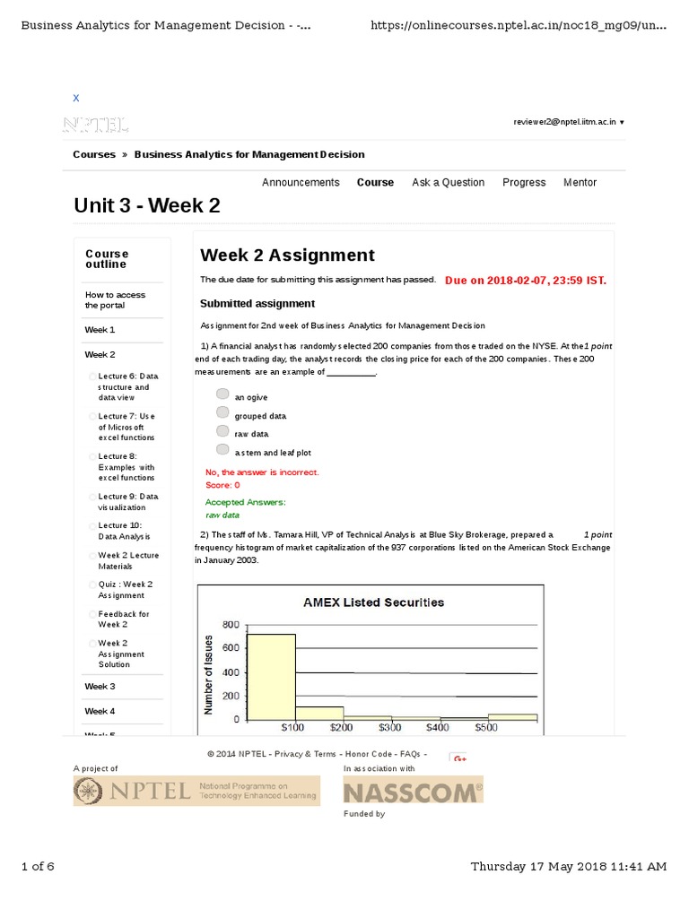 W2A1 | PDF | Statistics | Analytics