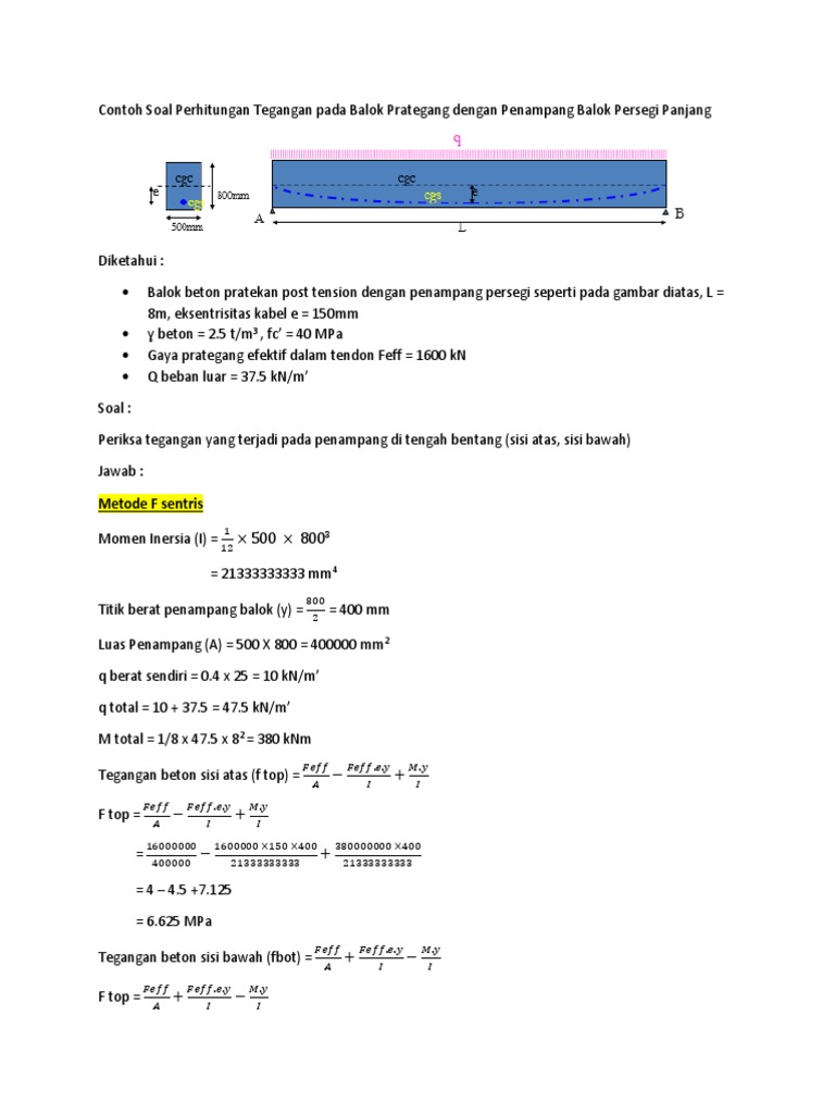 Contoh Soal Penampang Persegi | PDF