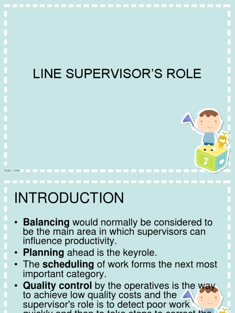 Supervisor Role | PDF | Supervisor | Inventory