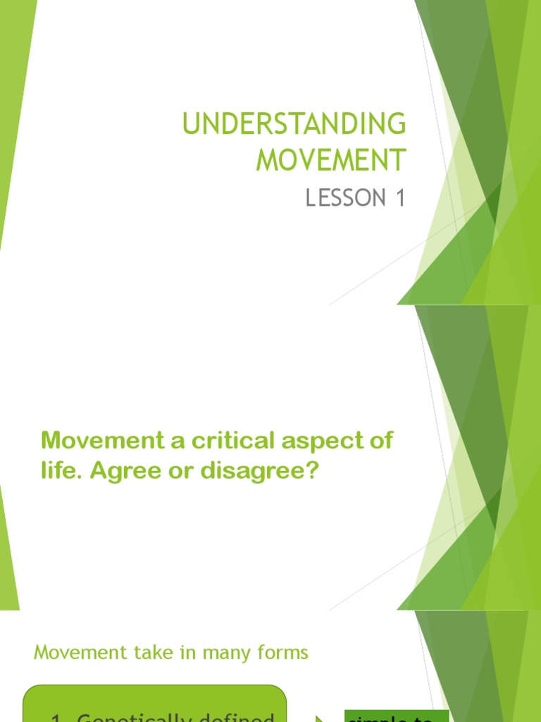 Understanding Movement-Lesson 1 | Download Free PDF | Motor Control ...