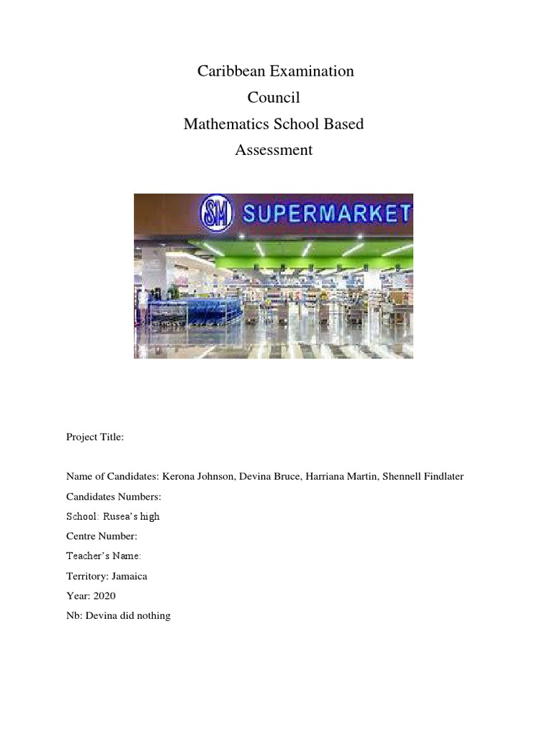 MAths SBA (5).docx | Chart | Pie Chart