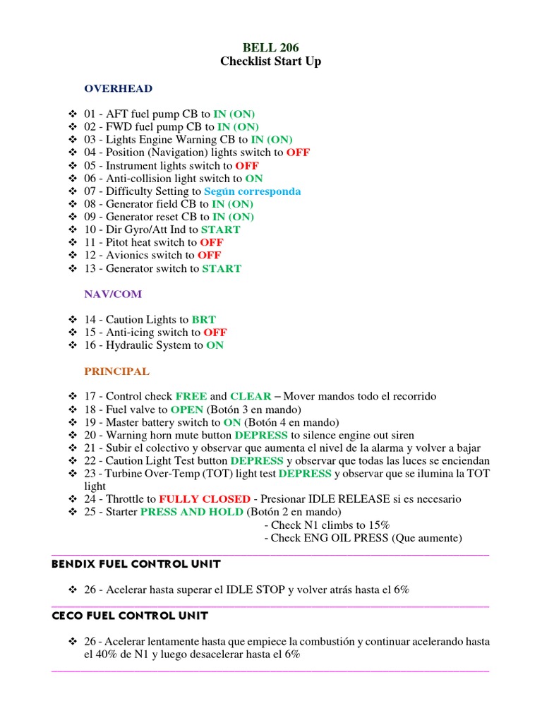 Bell 206 - Start Up | PDF | Energía y recursos | Naturaleza