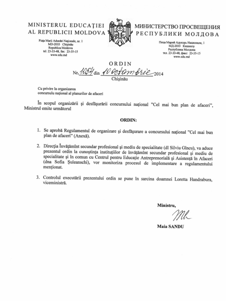 Regulament Concurs Plan Afaceri | PDF