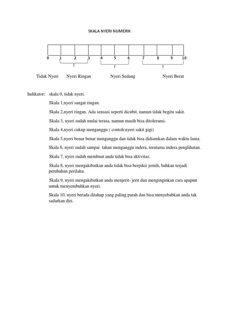 Skala Nyeri Numerik | PDF