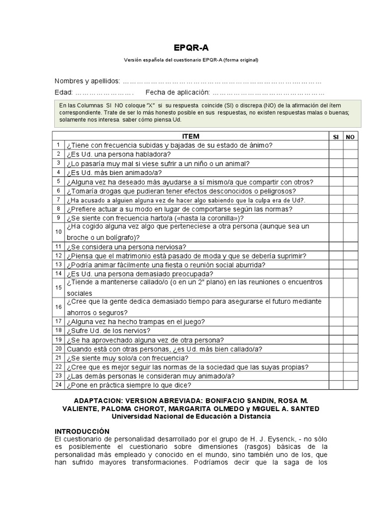 Epq-R-Abreviado-Manual (Arrastrado) 3 | PDF