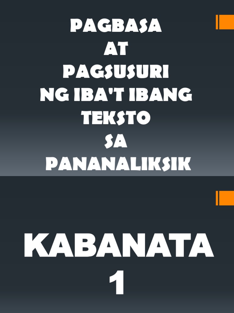 LM PAGBASA at PAGSUSURI SA TEKSTO-PANANALIKSIK 2018-2019 | PDF