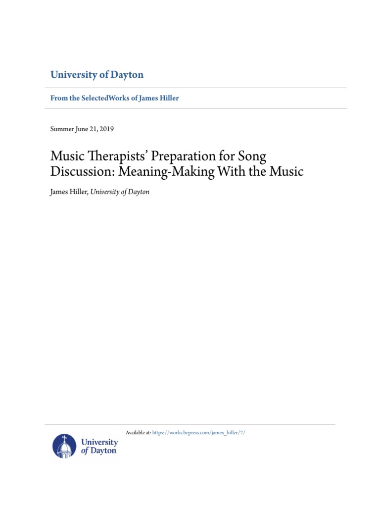 Music Therapists' Song Discussion Insights | PDF | Psychotherapy | Emotions