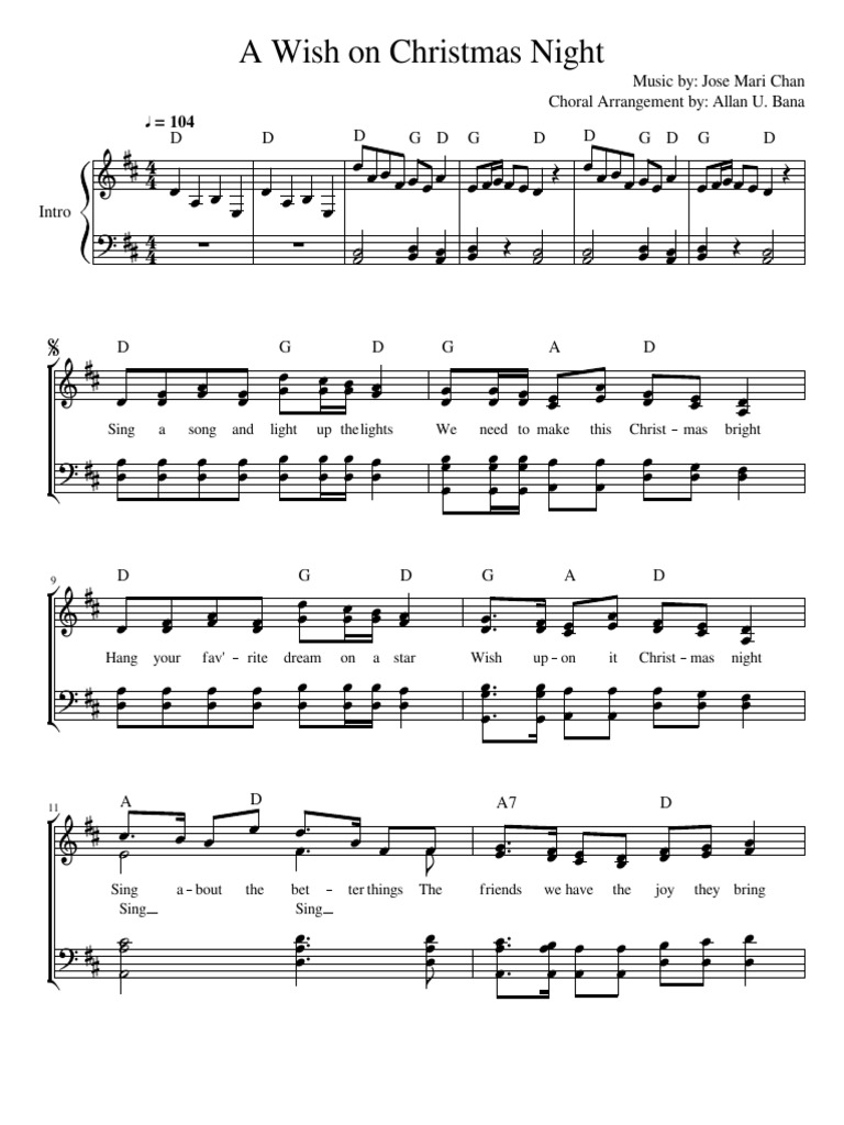 A Wish On Christmas Night (SATB) | PDF