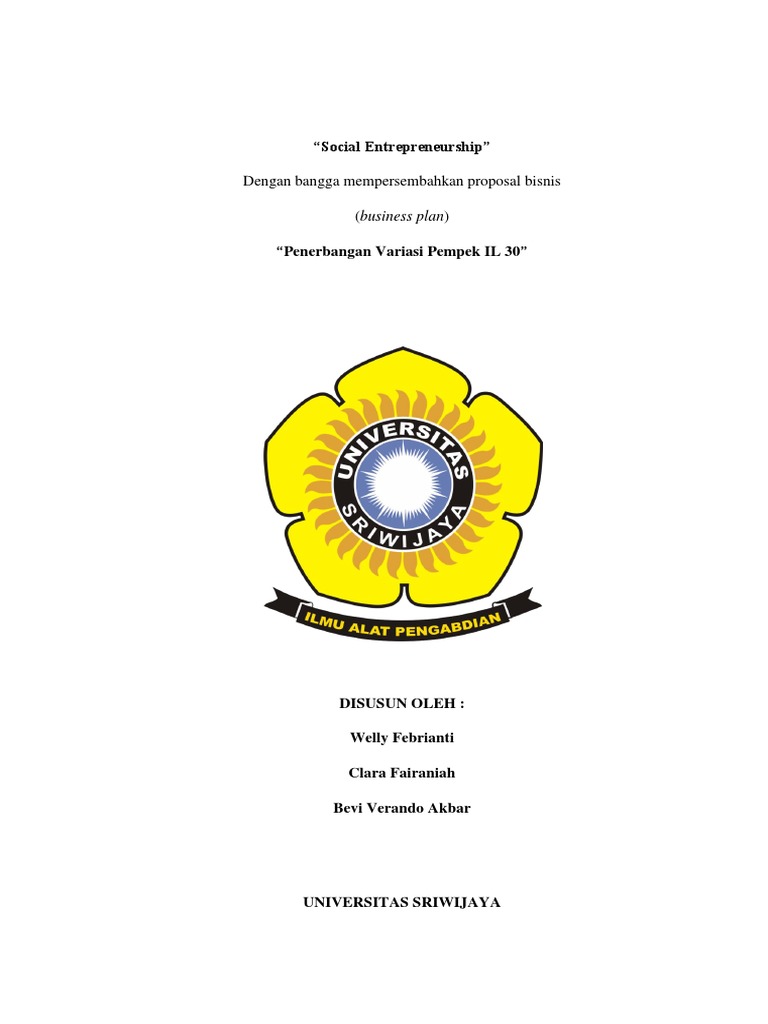 Proposal Enterpreneur Kse Welly | PDF