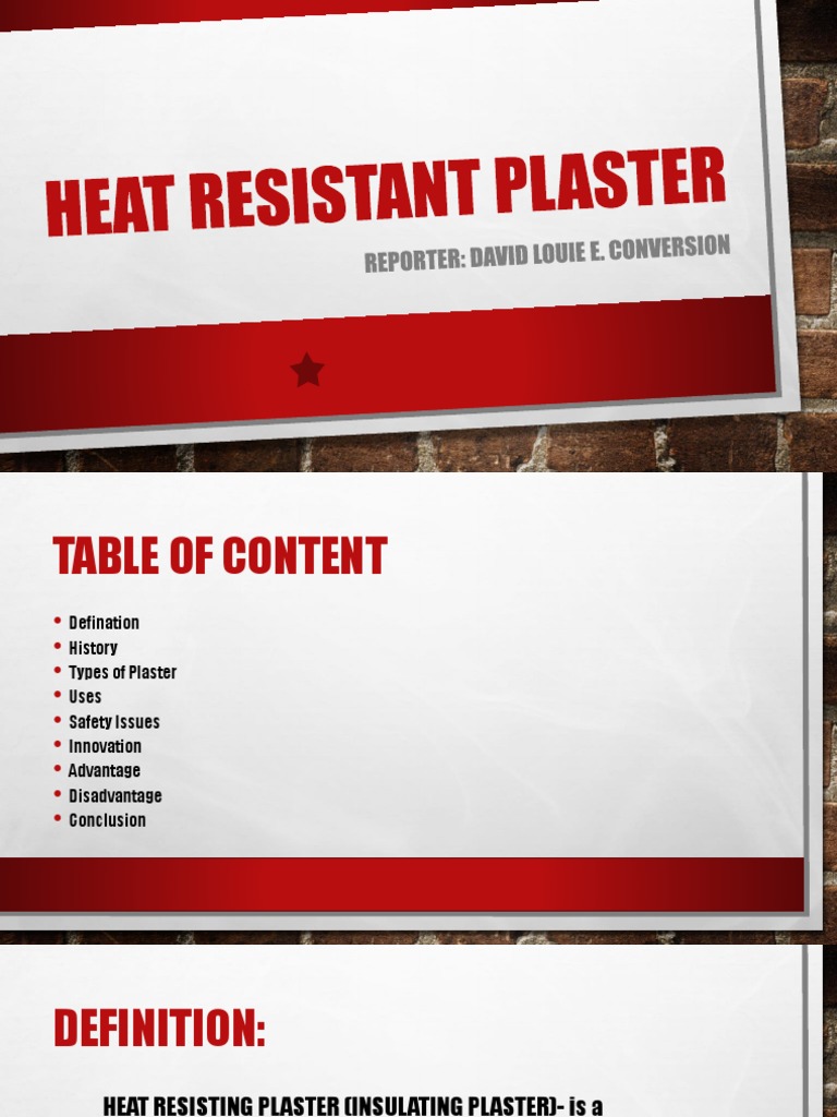 Heat Resistant Plaster | PDF | Plaster | Building Materials