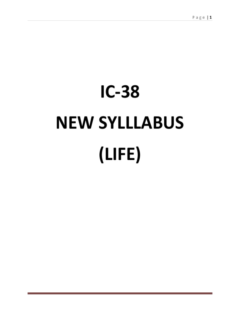 IC-38 - Short Notes (Life) & QP-1 (3) (1) - 1 PDF | PDF | Life ...