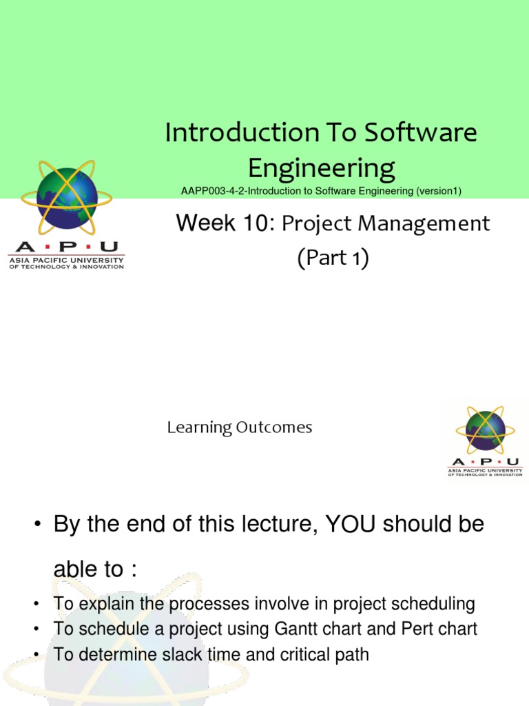 Week 10 - Project Management (Part 1) - OBE | PDF | Software ...