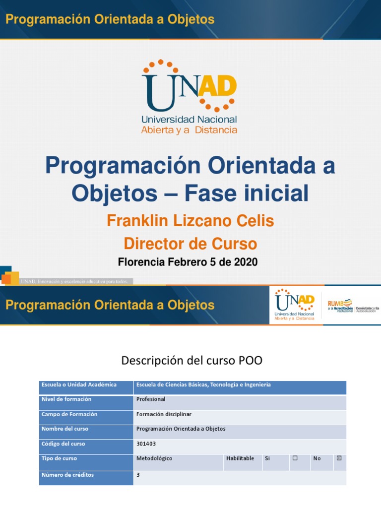 Fase Inicial POO | PDF | Objeto (informática) | Programación orientada a objetos