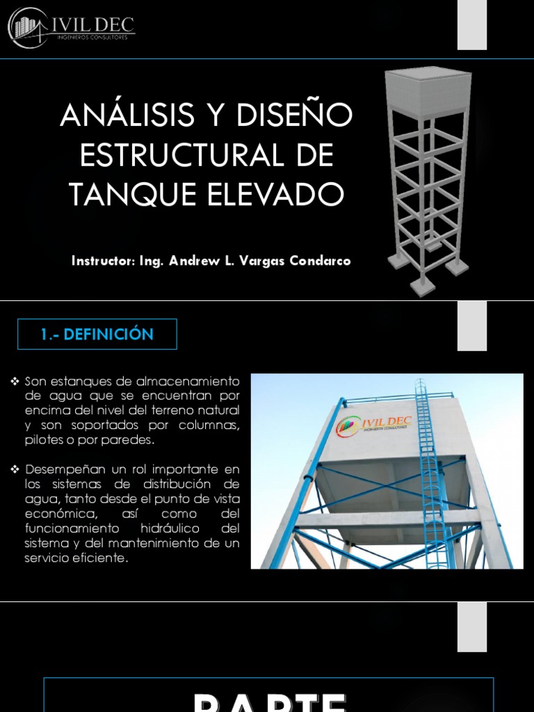 Diseño estructural de tanque elevado de agua | PDF | Fundación (Ingeniería) | Hormigón