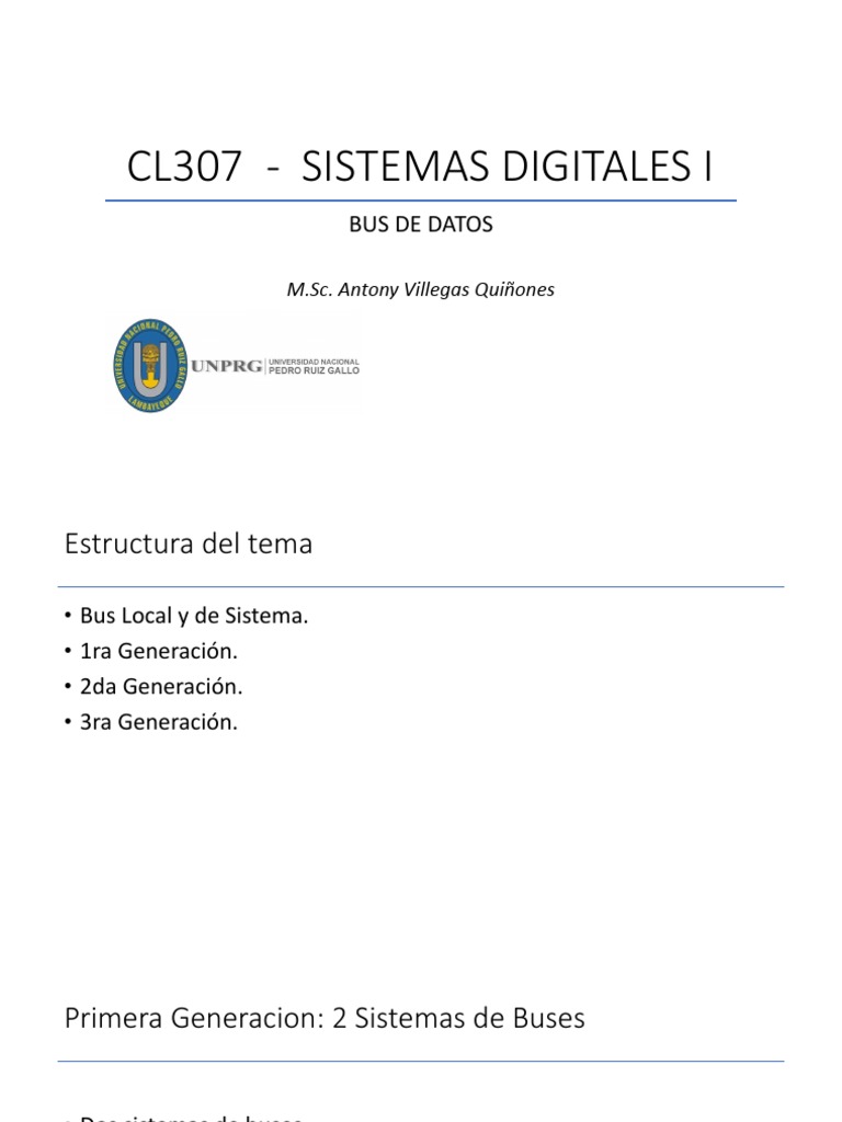 SD I - 02 - Bus de Datos PDF | PDF | Unidad Central de procesamiento ...