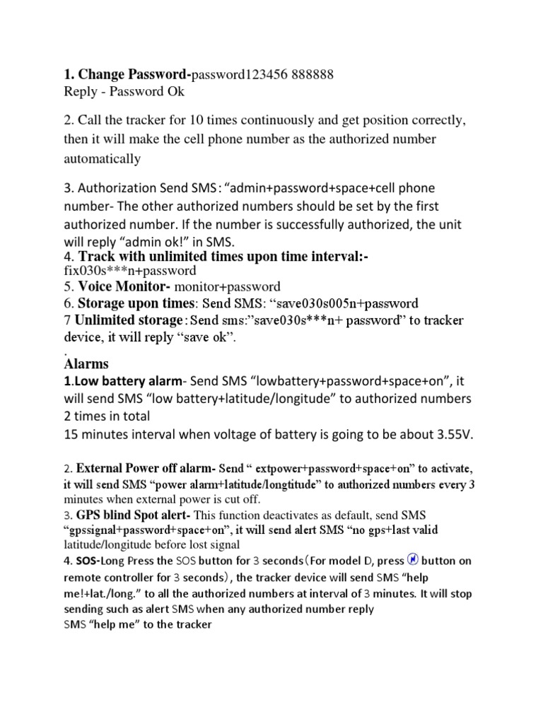 Coban Commands | PDF | Computing | Telecommunications