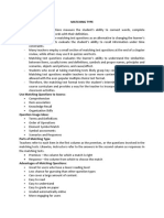 Matching Type Test | PDF | Knowledge | Learning