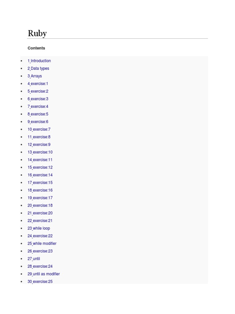 Ruby | PDF | String (Computer Science) | Data Type
