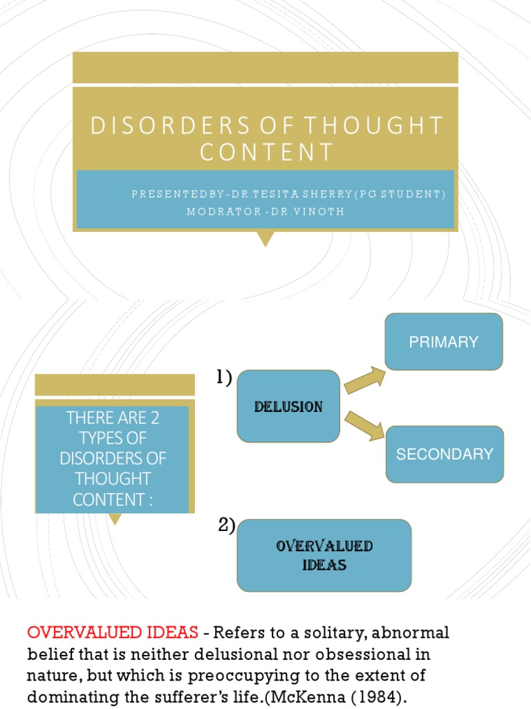 Disorders of Thought | PDF | Delusion | Epistemology