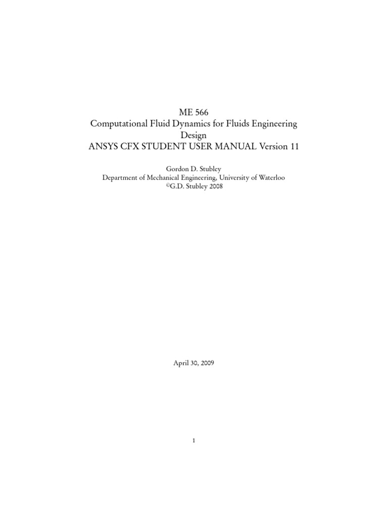 ANSYS CFX Usermanual | PDF | Turbulence | Computational Fluid Dynamics