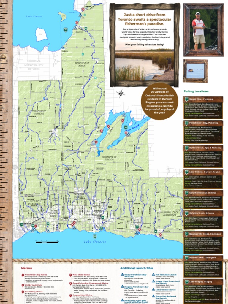 Durham Region Fishing Map | PDF | Fish And Humans | Fish