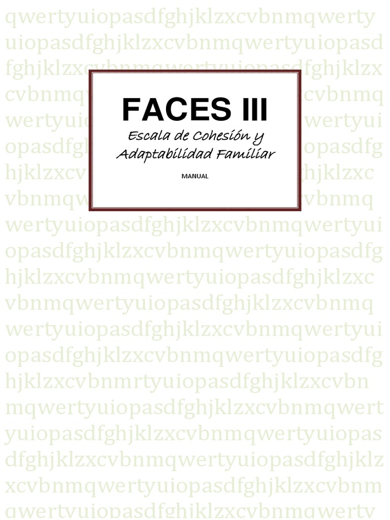 Faces Iii-Manual | PDF | Validez (Estadísticas) | Epistemología