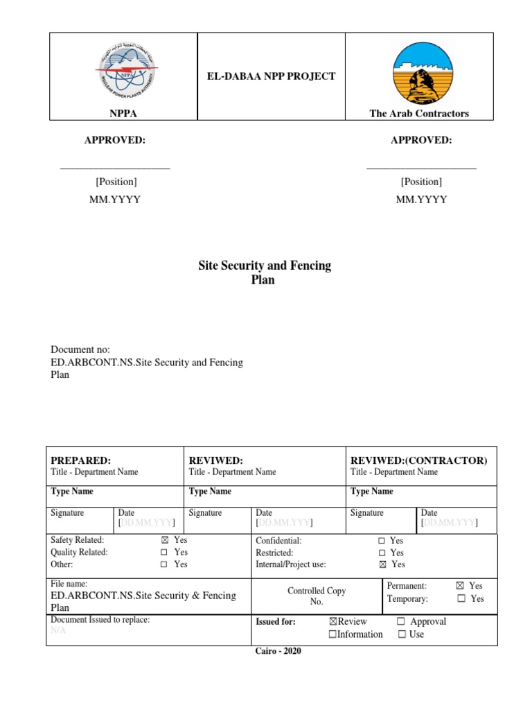 1 - Site Security and Fencing Plan | PDF | Safety | Emergency Management