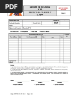Formato de Minuta de Trabajo | PDF