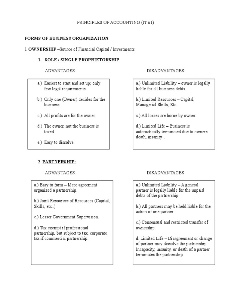 2 - Principles of Accounting 101 | PDF | Debits And Credits | Partnership