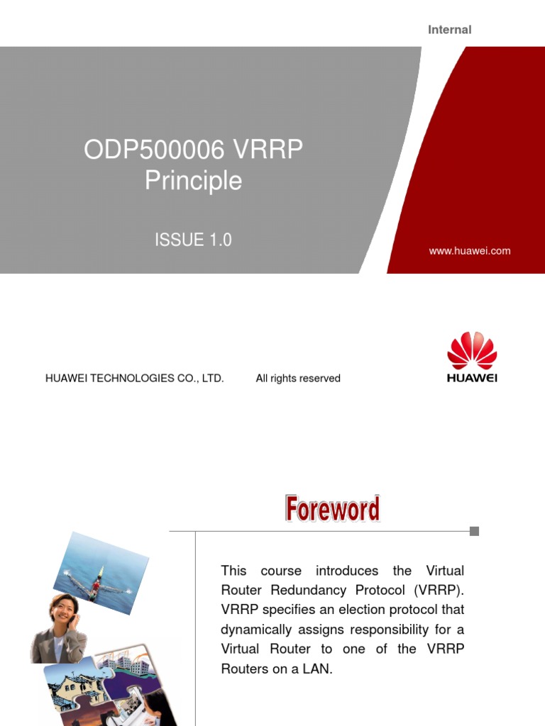 03.1 VRRP Principle | PDF | Ip Address | Network Layer Protocols
