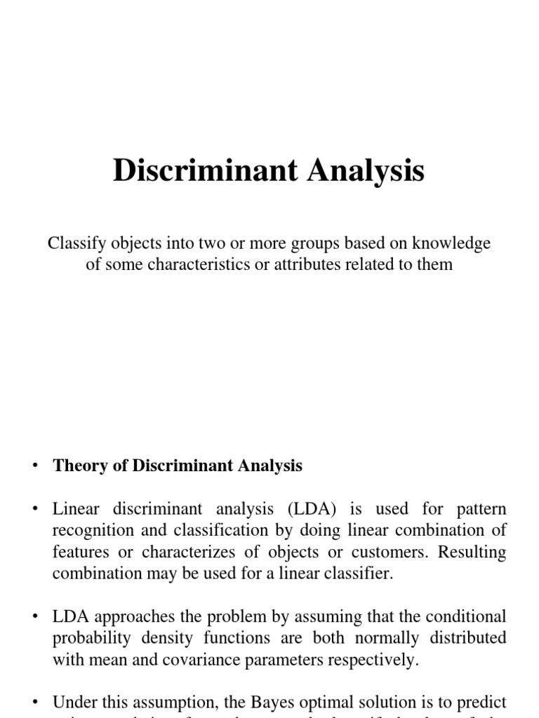 Discriminant R | PDF | Statistics | Statistical Analysis