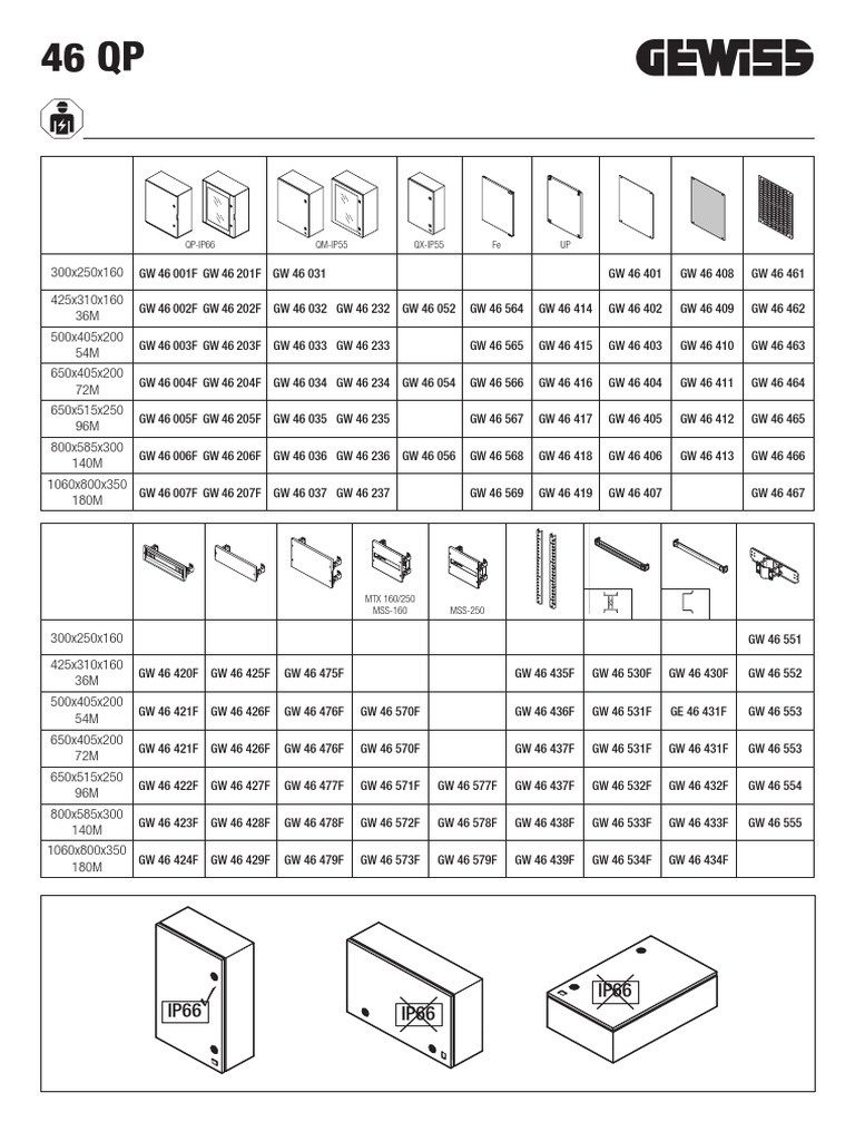 Gewiss 46 QP | PDF