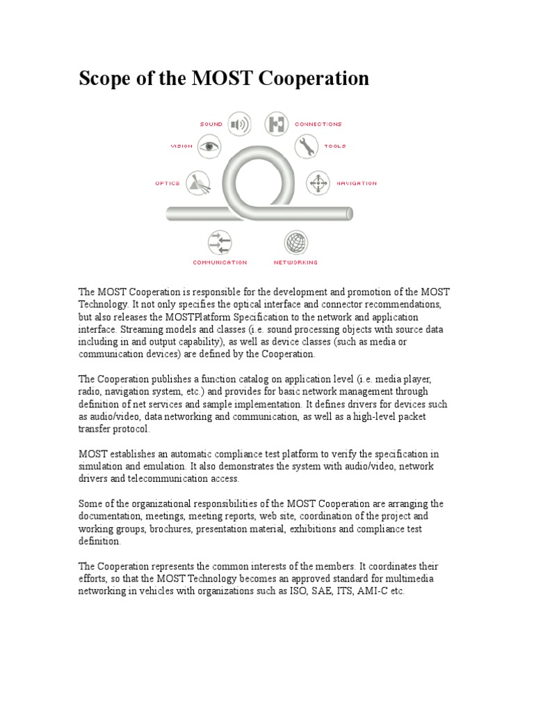Scope of The MOST Cooperation | PDF | Streaming Media | Digital To ...