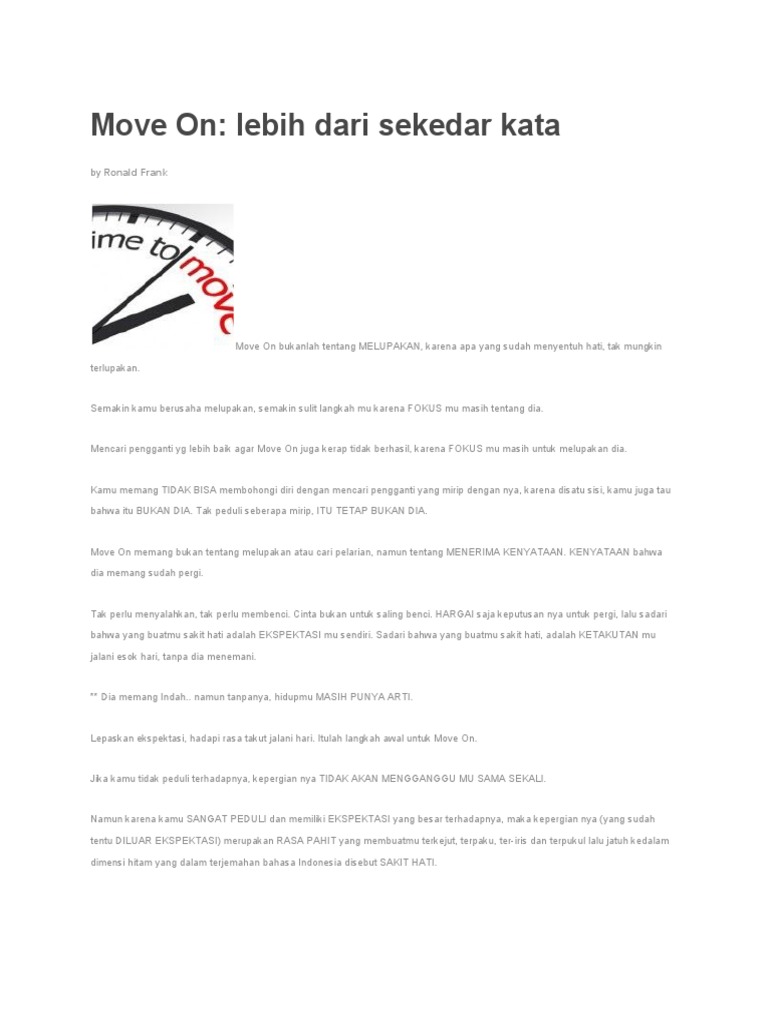 Arti MOVE ON | PDF