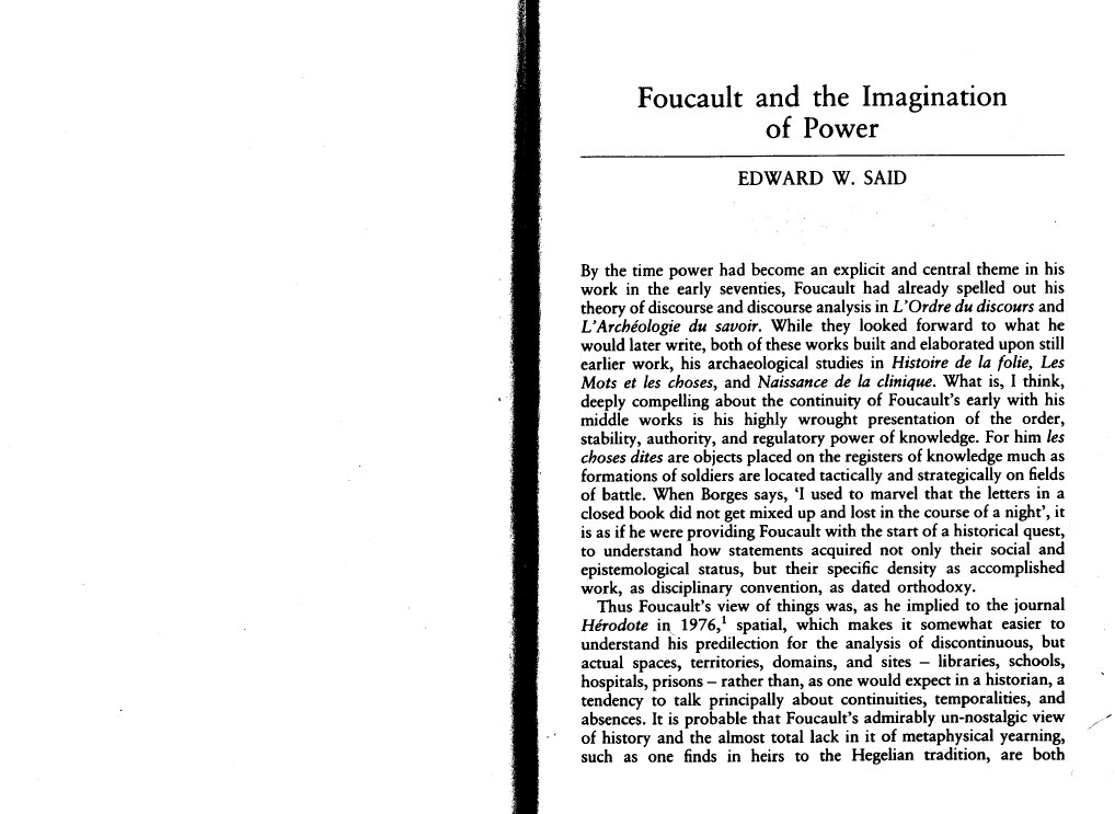 Foucault A Critical Reader-Foucault and The Imagination of Power | PDF