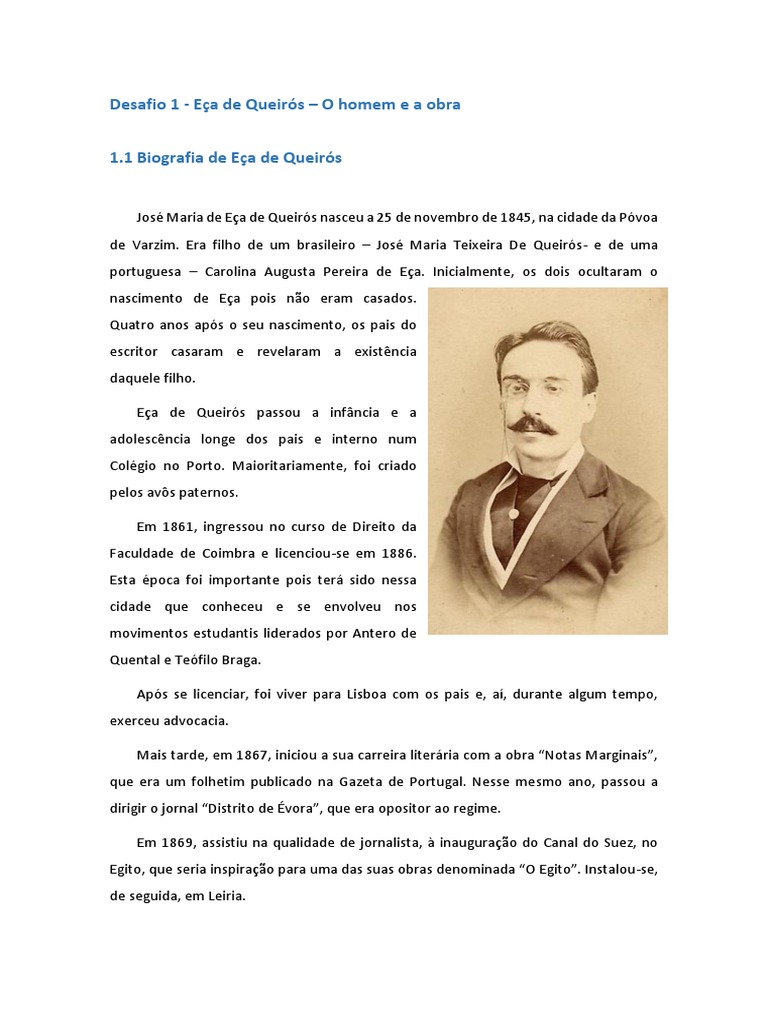 Eça de Queiros | PDF | Realismo (artes)