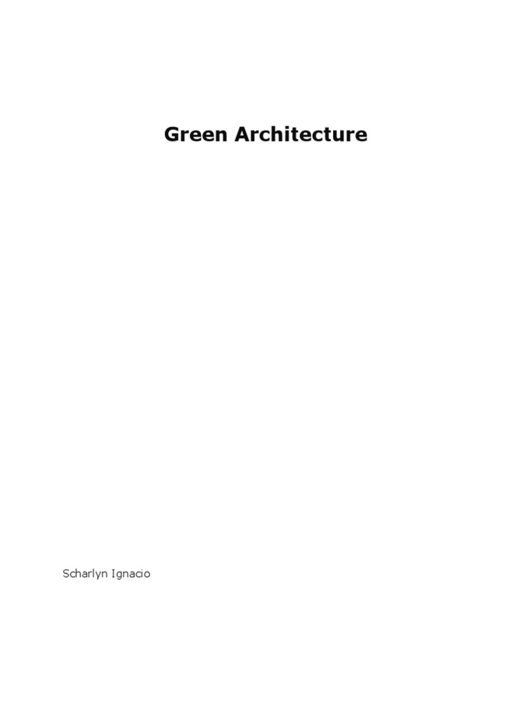 Green Architecture | PDF