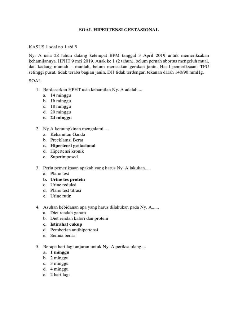 Soal Hipertensi | PDF