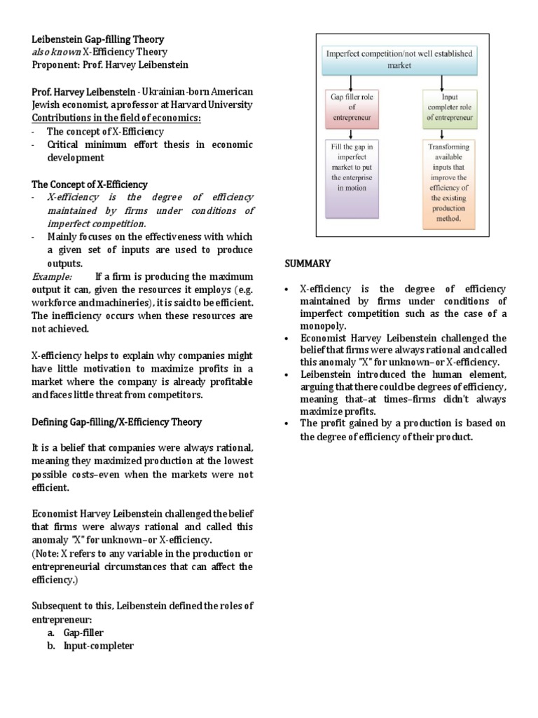 Leibenstein Kirzner Readings | PDF | Entrepreneurship | Economics