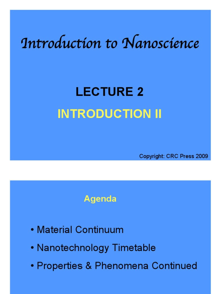 ECE8863-Lecture2-Introduction Nanotechnology Nanoscience Part2 | PDF | Nanotechnology | Carbon ...