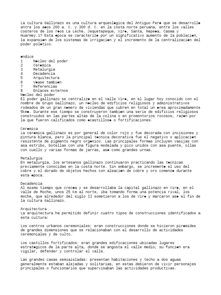Cultura Gallinazo en el Antiguo Perú | PDF | Cultura (general)