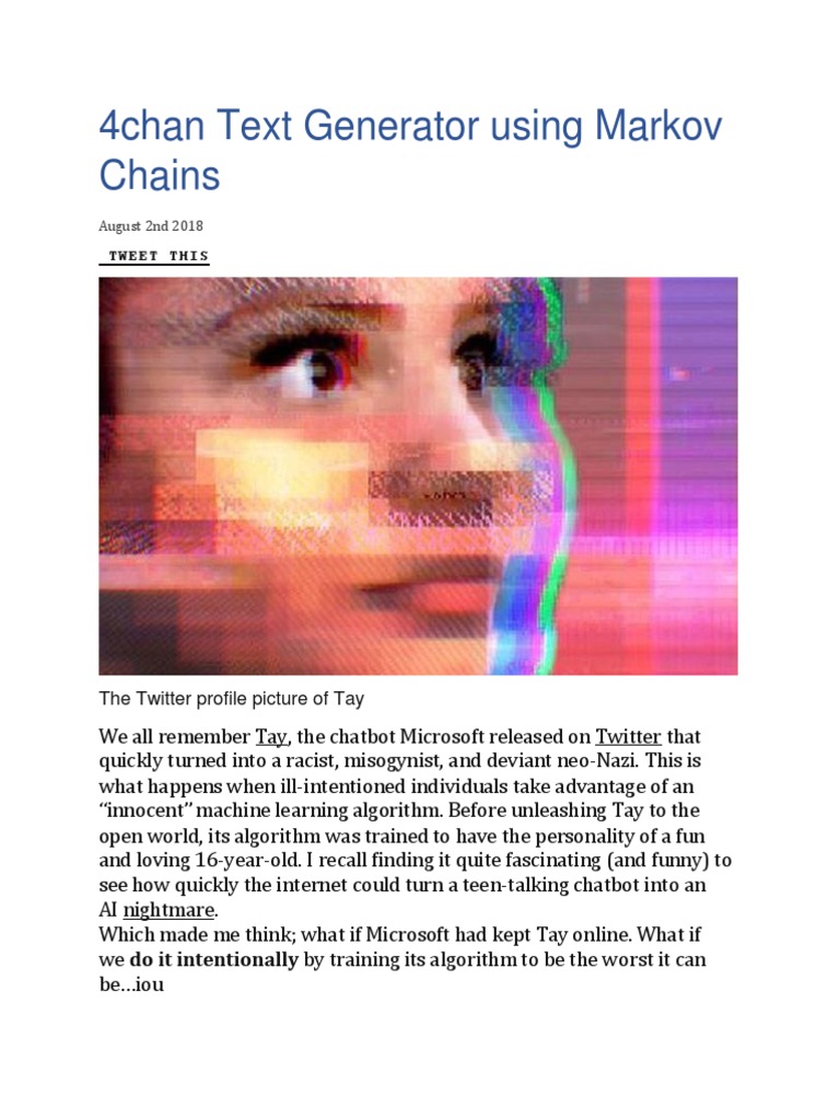 AI Greentext Generator | PDF | Markov Chain | Artificial Intelligence