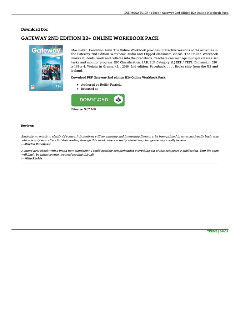 Gateway 2nd Edition B2+ Online Workbook | PDF