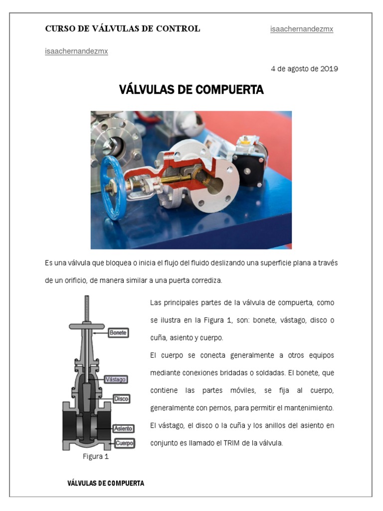 Partes y Esquema de Válvula de Compuerta | PDF | Válvula | Ingeniería ...