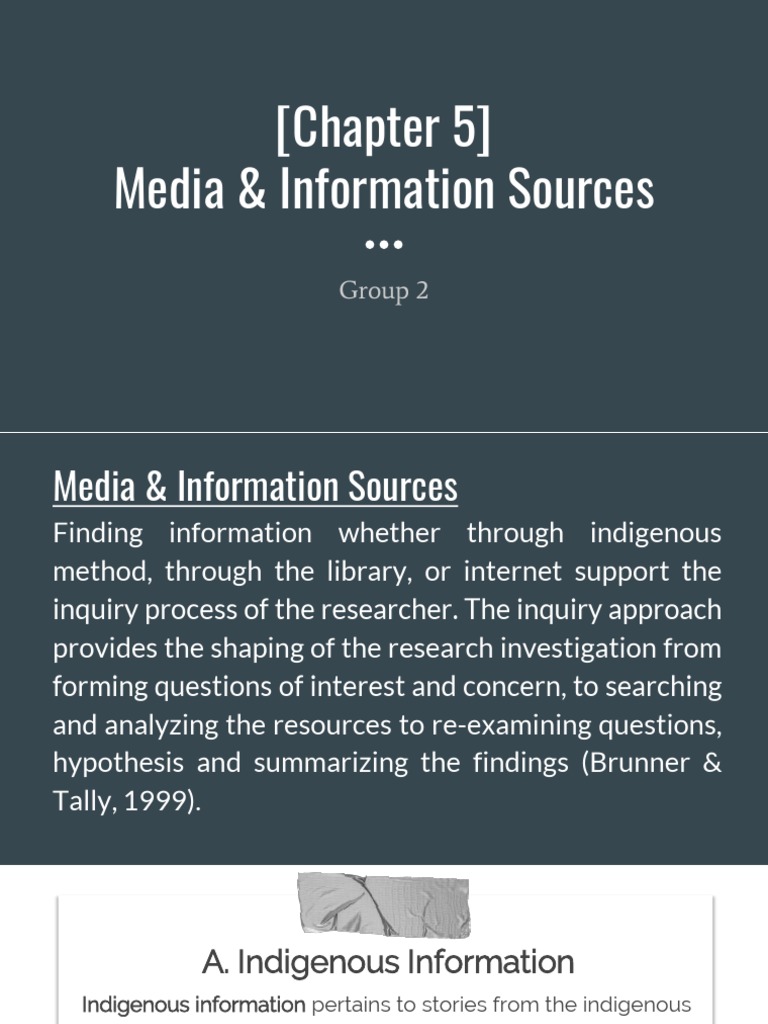 Media Information Sources Indigenous Groups | PDF | Indigenous Peoples ...