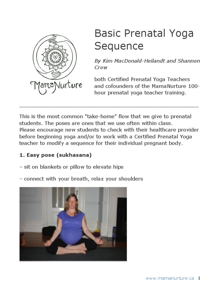 Basic Prenatal Yoga Sequence | PDF | Foot | Human Anatomy