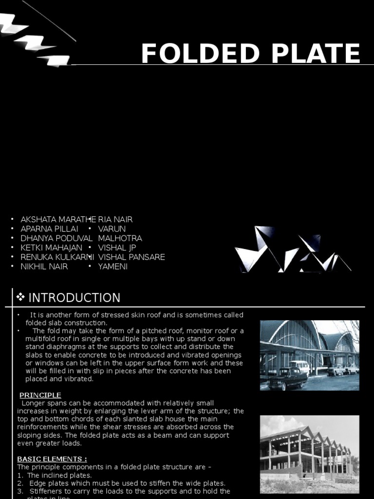 Folded Plates 1 | PDF | Beam (Structure) | Bending